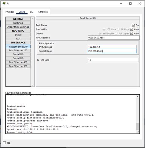 konfigurasi routing static pada cisco packet tracer