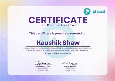 kaushik shaw on linkedin caffeineandcode opensource phicsit
