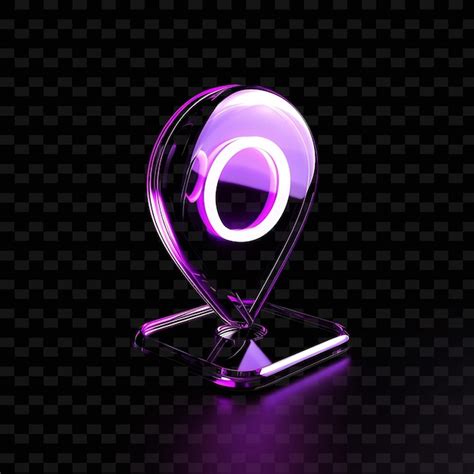 Premium Psd A Purple Glass Alien Head With A Purple Light On It