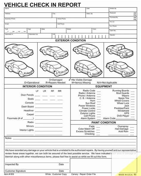 Free Printable Vehicle Condition Report Printable Word Searches