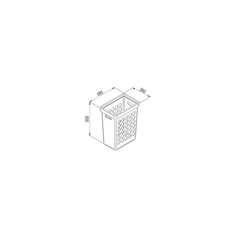 Ištraukiami Krepšiai Skalbiniams 60 Cm Spintelei L 480 Mm