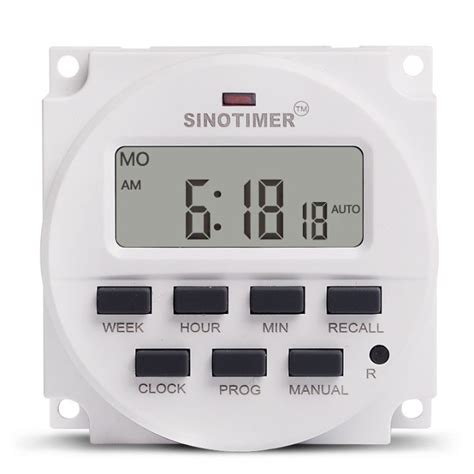 Sinotimer 15 98 Inch Lcd Digital Timer 12v Dc 7 Days Programmable Time Switch Tm618n 4 Lazada