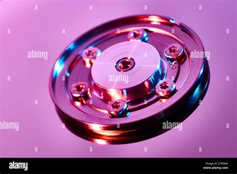 Interior Of Hard Disk Stock Photo Alamy