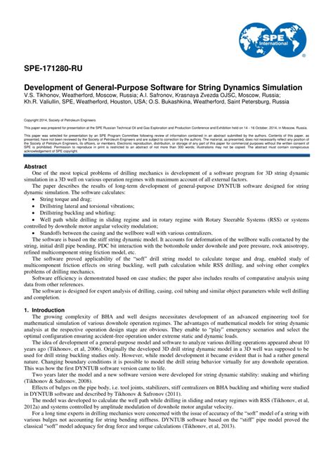 Pdf Development Of Universal Application For Drillstring Dynamics Simulation