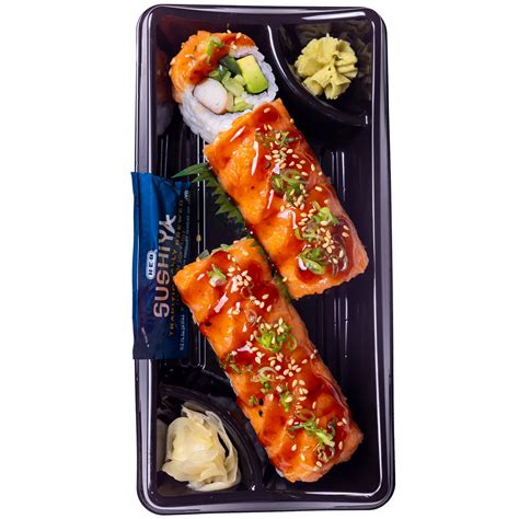 H E B Sushiya Deluxe Spicy Salmon Sushi Roll Shop Sushi At H E B