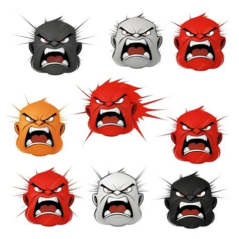 A Series Of Faces Of Angry People With One Saying Quot Angry Quot