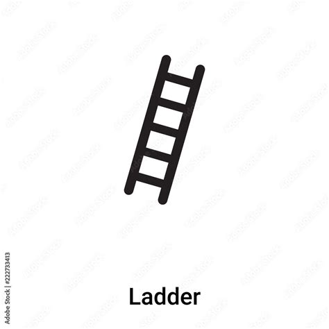 Ladder Icon Vector Isolated On White Background Logo Concept Of Ladder