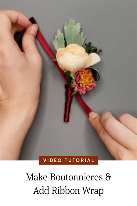 How To Make Boutonnieres Ribbon Wrap Prom Boutonniere Ideas