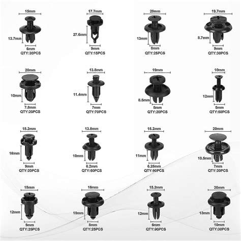 620 Pcs Car Retainer Clips Plastic Fasteners Kit Fender Rivet Clips 16 Most Popular Sizes Auto