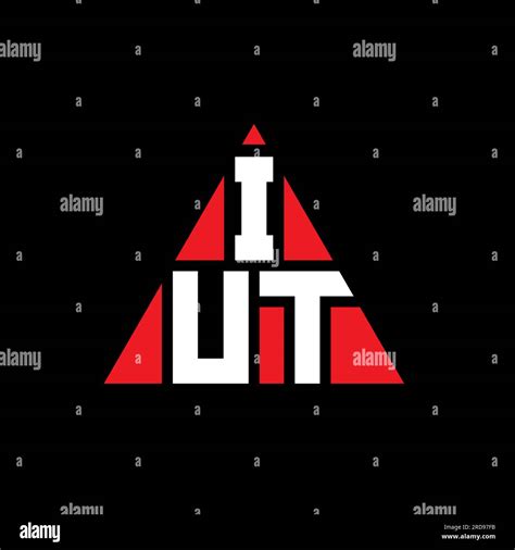 Iut Triangle Letter Logo Design With Triangle Shape Iut Triangle Logo