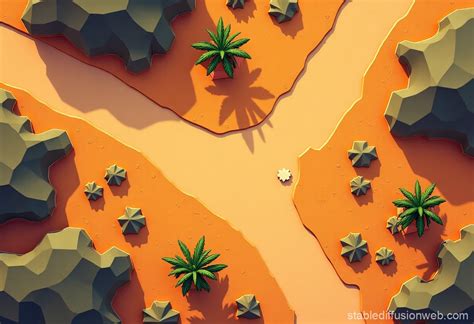 Desert Road Battle Map Stable Diffusion Online