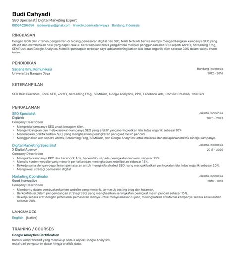 Download 13 Contoh Cv Fresh Graduate Tanpa Pengalaman Kerja