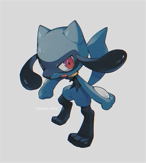 Tako2 Eaka Riolu Nintendo Pokemon Fang Full Body Gen 4 Pokemon