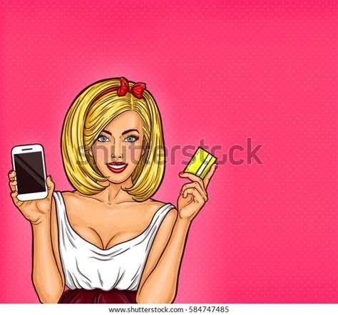 Vector Pop Art Illustration Young Sexy Stock Vector Royalty Free