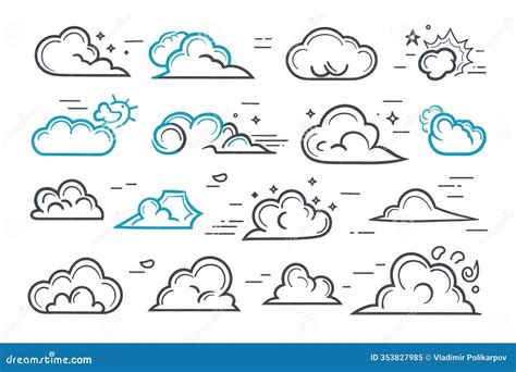 A Diverse Collection Of Nine Different Cloud Types Ideal For