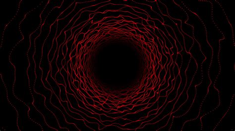 Hi Tech Small Moving Particles Forming Sci Fi Tunnel On Black