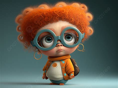 Famous Cartoon With Curly Hair And Gles