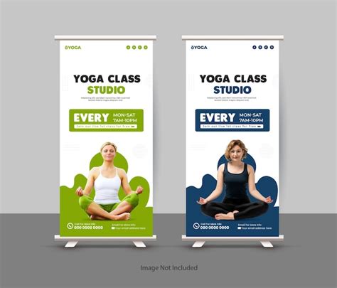 Premium Vector The Yoga Rollup Banner Template Is A Sleek Modern