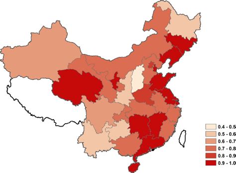 The Average Value Of The Capacity Utilization Rate Of Each Region The