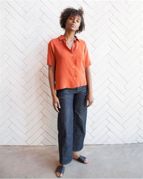 Julie Button Down Tops Fashion Babe Tee