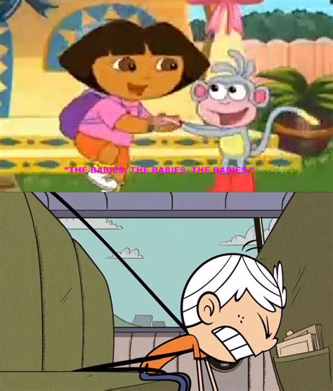 Lincoln Loud Annoyed Over Dora The Explorer By Cliffordhoward557 On