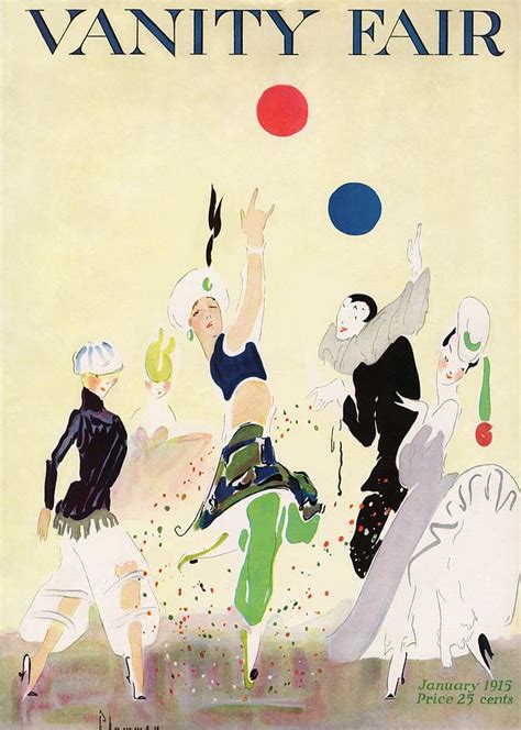 Vanity Fair Cover Featuring Five Costumed Figures Photograph By Ethel
