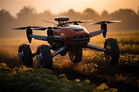 Premium Ai Image Intelligent Farm Drones And Autonomous Tractors Ai