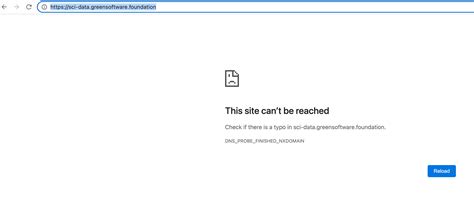 Bug Sci Datagreensoftwarefoundation Can Not Be Reached · Issue 43 · Green