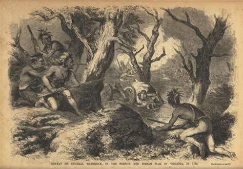 Defeat Of General Braddock Print Wisconsin Historical Society