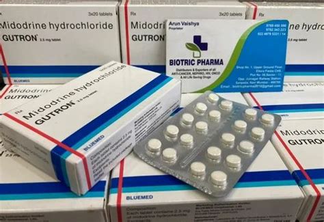 Gutron 2 5 Mg Tablet At ₹ 1250 Stripe Midodrine Hydrochloride Tablet