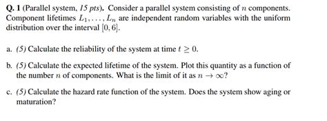 Solved Q Parallel System Pts Consider A Parallel Chegg