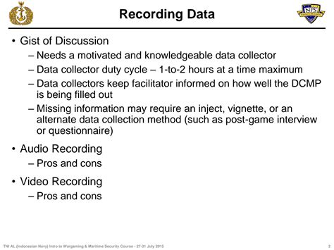 Solution Module 42 Data Collection Methods And Wargame Analysis