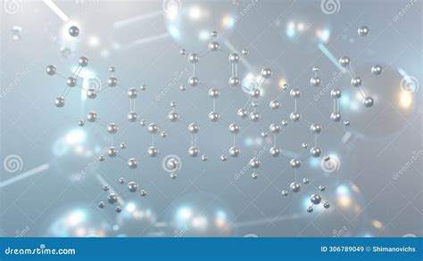 Brilliant Blue Fcf Molecular Structure 3d Model Molecule