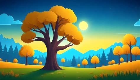 Premium Photo A Tree In The Forest With The Sun Behind It