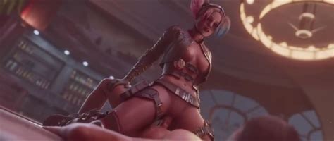 Harley Quinn Sitting On A Big Cock
