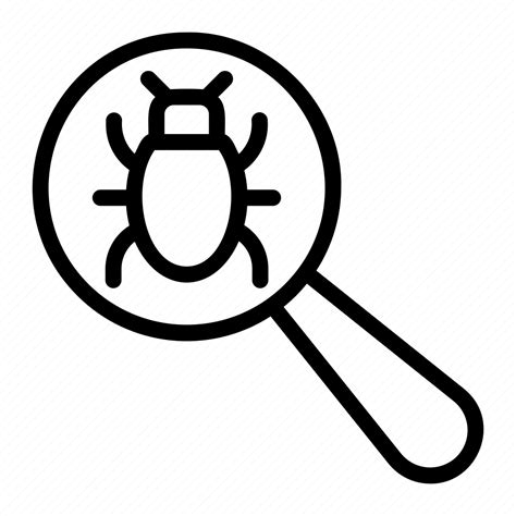 Debugging Virus Scan Loupe Malware Debug Antivirus Icon