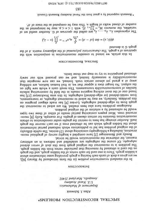 Pdf Spectral Reconstruction Problems