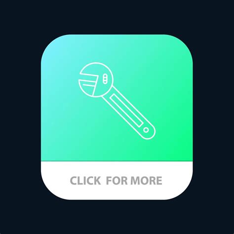 Wrench Option Tool Spanner Tool Mobile App Button Android And Ios Line