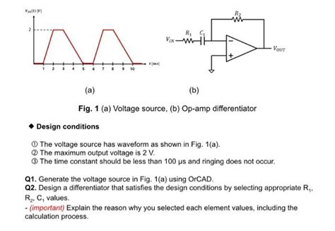Solved A B Fig 1 A Voltage Source B Op Amp
