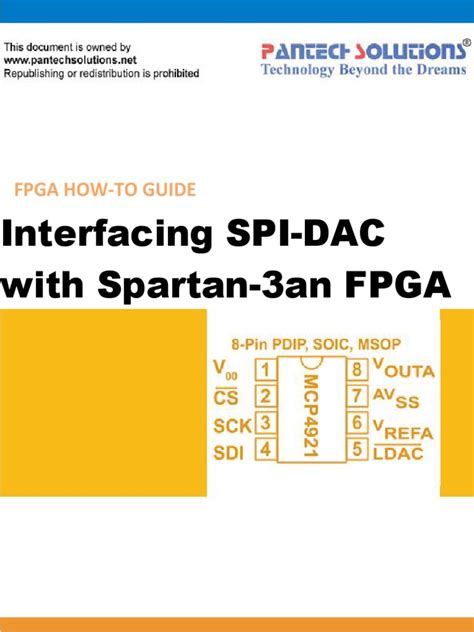Interfacing Spi Dac With Spartan 3an Fpga Pdf Pdf Digital To Analog