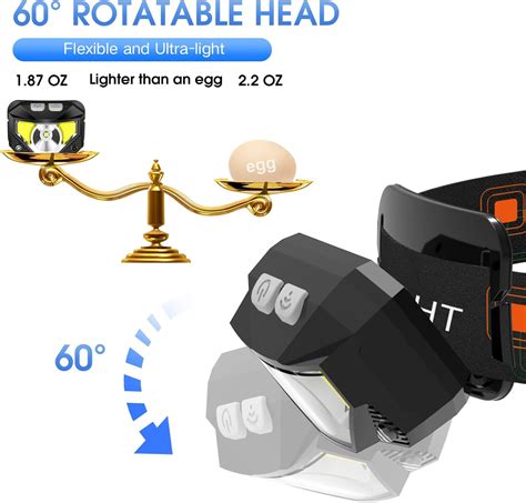 2 Pack Ultra Bright Led Rechargeable Headlamp Flashlight Waterproof An