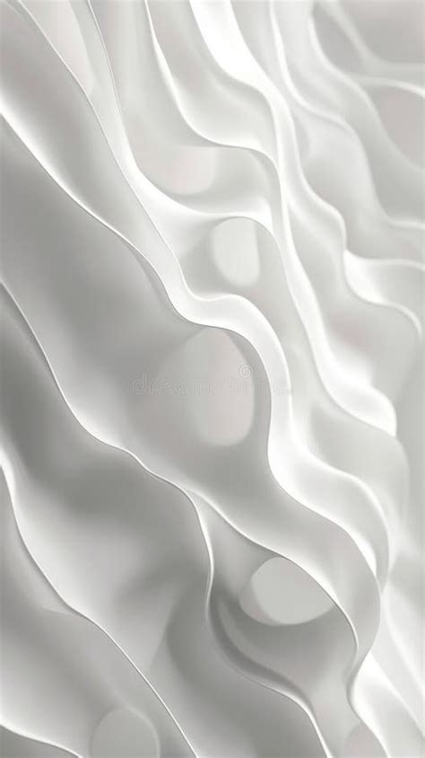 Abstract White Waves Background Soft Flowing Texture Minimalist