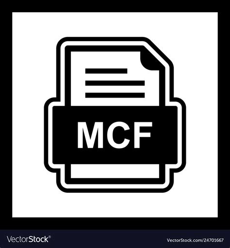 Mcf File Document Icon Royalty Free Vector Image