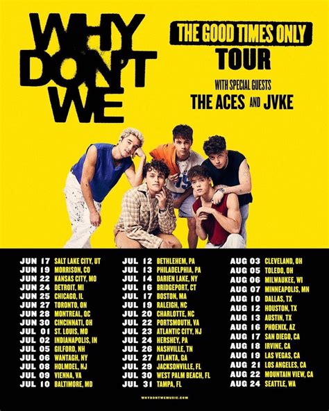 The Good Times Only Tour Why Dont We Very Important Limelights Only