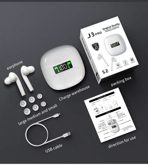 Best Selling Tws J Pro Earphones Wireless Noise Cancelling