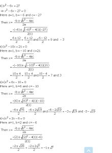 Concise Solutions Quadratic Equations Chapter ICSE Maths ICSEHELP