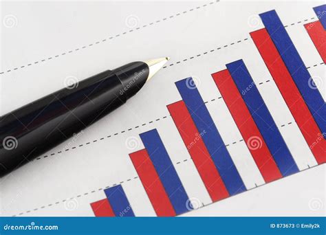 Pen On Graph Stock Image Image Of Office Diagram Marketing 873673