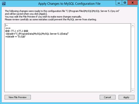 Relocate Or Move “mysql On Windows” Data Files To Another Drive Using