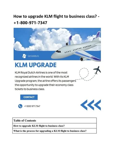 Ppt How To Upgrade Klm Flight To Business Class Powerpoint