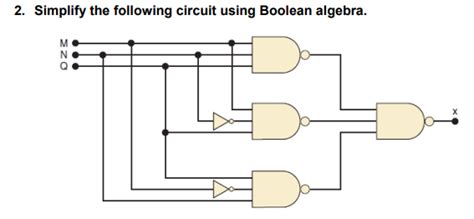 Solved Simplify The Following Circuit Using Boolean Chegg